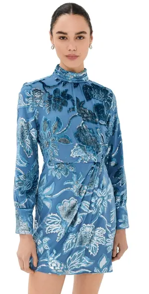 Simkhai Halen Draped Velvet Mini Dress