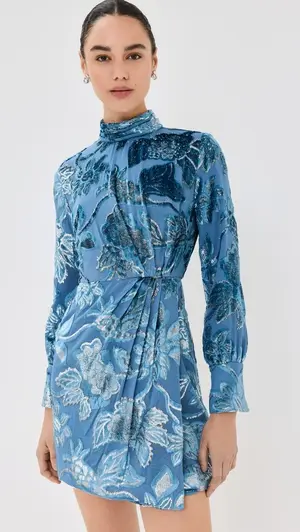 Simkhai Halen Draped Velvet Mini Dress