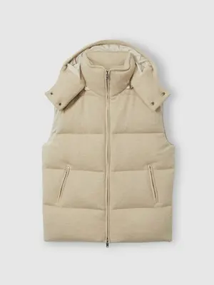 Les 100 Ciels Brushed-cashmere Down Gilet
