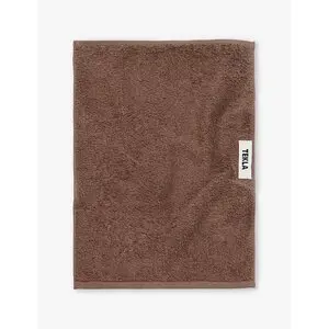 TEKLA Striped Cotton Bath Towel 70cm X 140cm Kodiak Brown