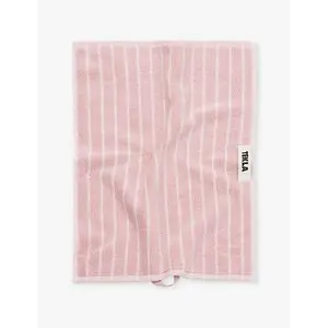 TEKLA Striped Cotton Bath Towel 70cm X 140cm - Shaded Pink Stripes