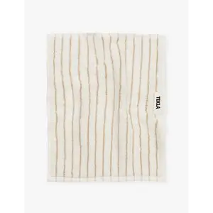 TEKLA Striped Cotton Bath Towel 70cm X 140cm - Sienna Stripes