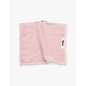 TEKLA Bordered Cotton Hand Towel 50cm X 80cm Shaded Pink