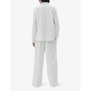 TEKLA Patch-pocket Cotton Poplin Pyjama Shirt - Needle Stripes