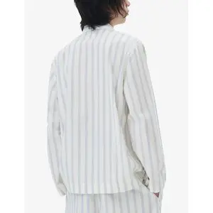 TEKLA Patch-pocket Cotton Poplin Pyjama Shirt - Needle Stripes