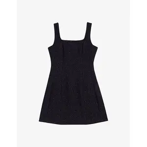 Maje Wide-strap Square-neck Mini Dress