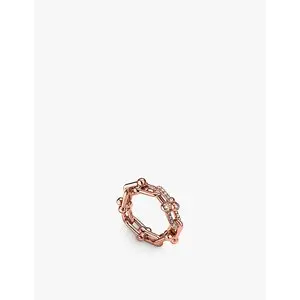 Tiffany & Co. Hardwear Small Link Diamond Ring - Rose Gold