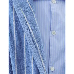TEKLA Striped Shawl-collar Organic-cotton Robe - Marseille