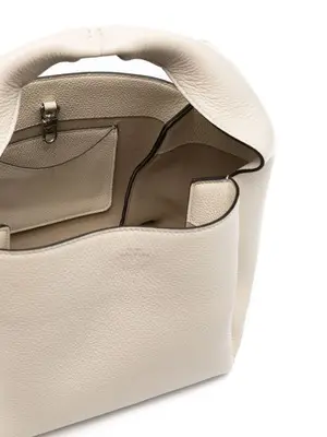 TOTEME Leather Bucket Bag - White