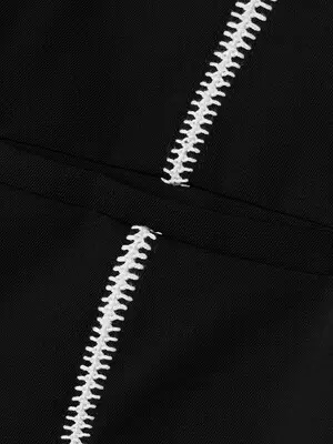 DIOTIMA Thirds Embroidered Wool-twill Straight-leg Pants