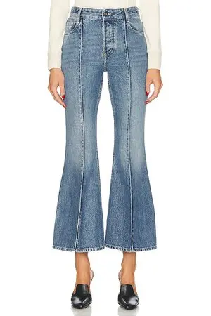 Bottega Veneta Cropped Kick Flare Leg Jeans