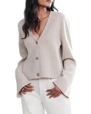 Jenni Kayne Chelsea Wool & Cashmere Cardigan - Oatmeal