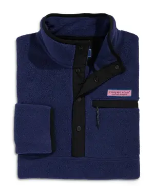 Vineyard Vines Harbor Fleece Quarter Snap Sweater