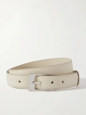 THE ROW The Row Jewel Leather Belt Off-white
