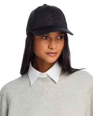 Vince Cashmere Baseball Cap - Charcoal