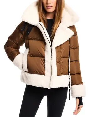 Sam. Bianca Sherpa Trim Down Jacket