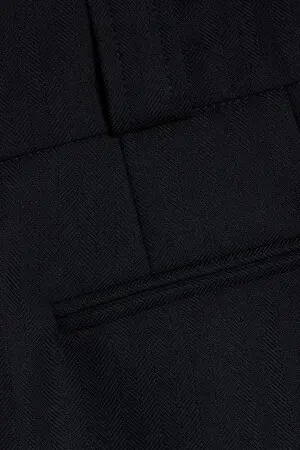 Dries Van Noten Herringbone Wool Trousers