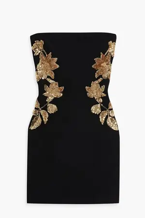 Rebecca Vallance Versailles Strapless Sequin-embellished Crepe Mini Dress