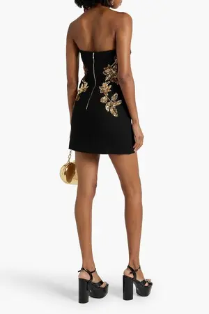 Rebecca Vallance Versailles Strapless Sequin-embellished Crepe Mini Dress