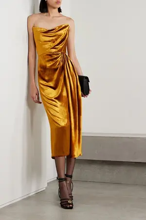 30th birthday dress ideas Asymmetrical Flared Dress in Wool Double-Face seashell / 12