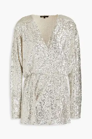 Maje Sequined Tulle Playsuit