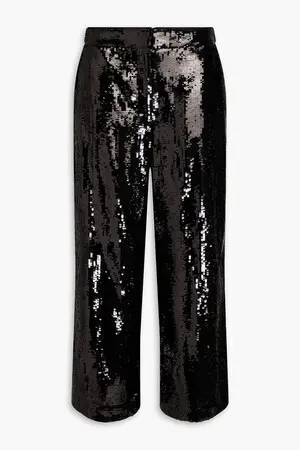 Theory Sequined Straight-leg Crepe Pants