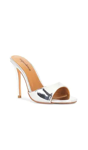 Superdown Metallic Faux Patent Leather Stiletto Heels
