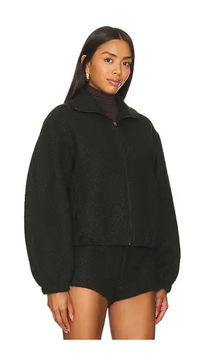 Amanda Uprichard Como Bomber Jacket - Dark Green