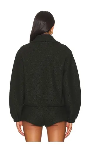 Amanda Uprichard Como Bomber Jacket - Dark Green