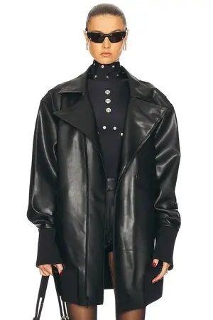 Norma Kamali Oversized Moto Jacket
