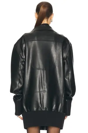 Norma Kamali Oversized Moto Jacket
