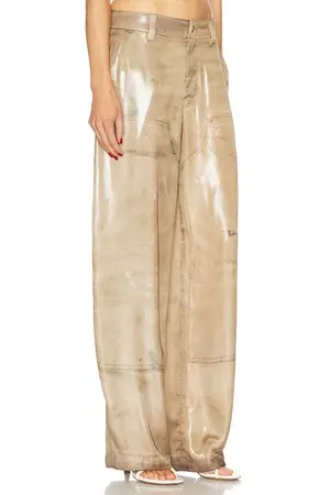 Alexander Wang Metallic Wide Leg Pant