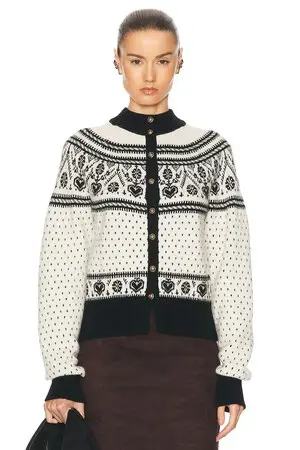 Khaite Marc Cashmere Cardigan - Neutral Multi