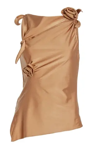 Coperni Asymmetric Flower Top Tan
