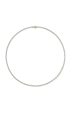 Melissa Kaye Stella 18k Yellow Diamond Tennis Necklace