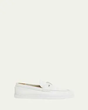 CHRISTIAN LOUBOUTIN Chambeliboat Leather Loafers White