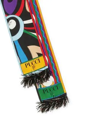 Emilio Pucci Marmo-print Silk Scarf - Black