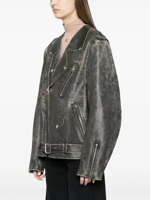 MAISON MARGIELA Leather Biker Jacket