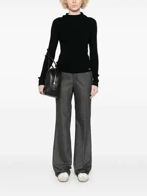 TWINSET Ribbed Knit Hoodie