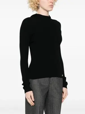TWINSET Ribbed Knit Hoodie
