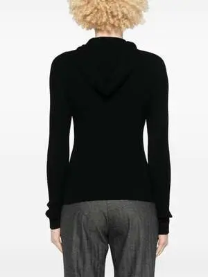 TWINSET Ribbed Knit Hoodie