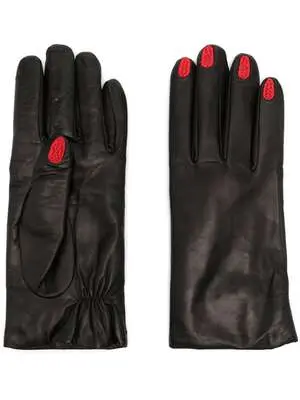 Vivetta Leather Gloves - Black