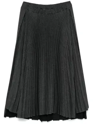Plan C Plissé Midi Skirt