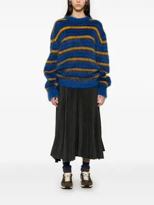 Plan C Plissé Midi Skirt