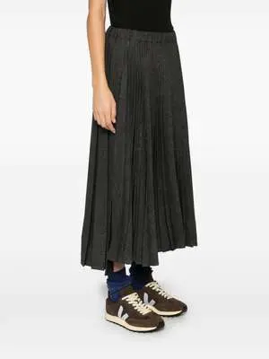 Plan C Plissé Midi Skirt