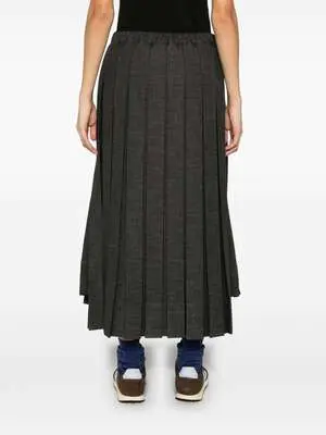 Plan C Plissé Midi Skirt
