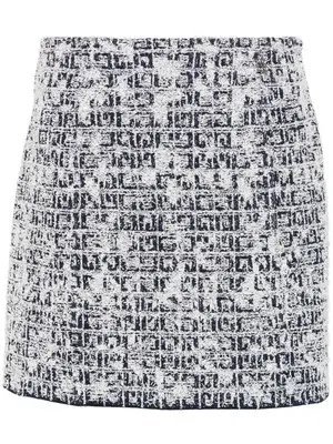 Givenchy 4g Tweed Mini Skirt - Blue