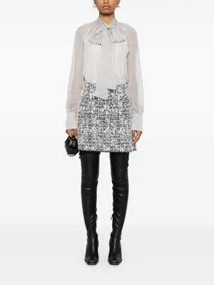 Givenchy 4g Tweed Mini Skirt - Blue