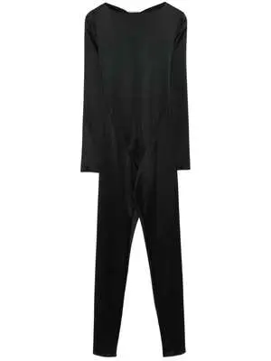 MAISON CLOSE French Kiss Open-back Long-sleeve Jumpsuit - Black