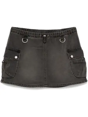 Coperni Denim Cargo Mini Skirt - Grey